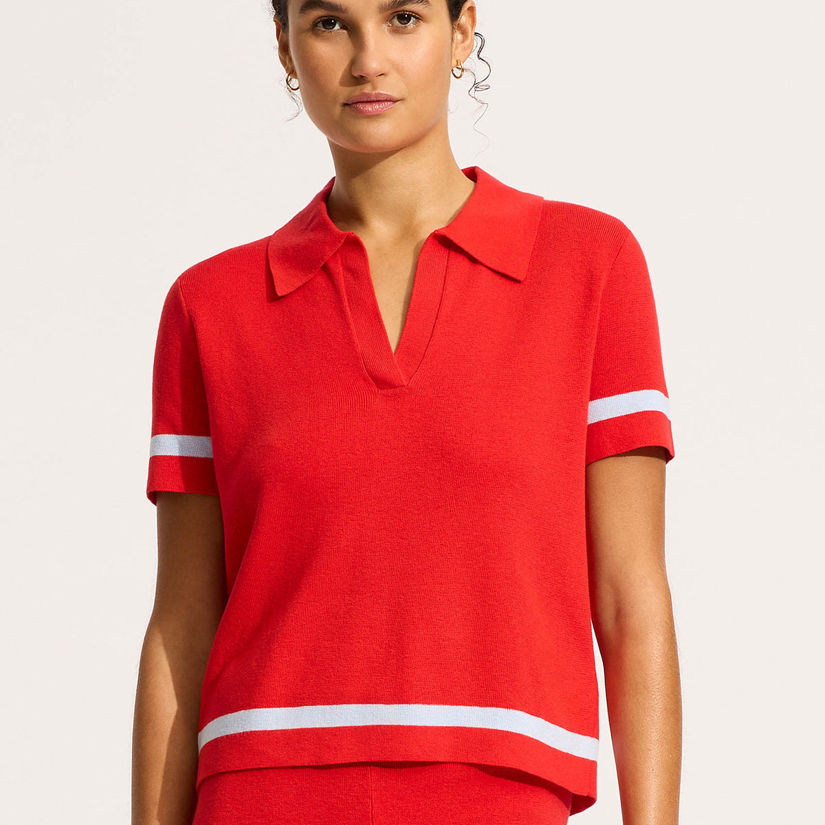 Knit Polo Shirt - Flame – Seafolly US