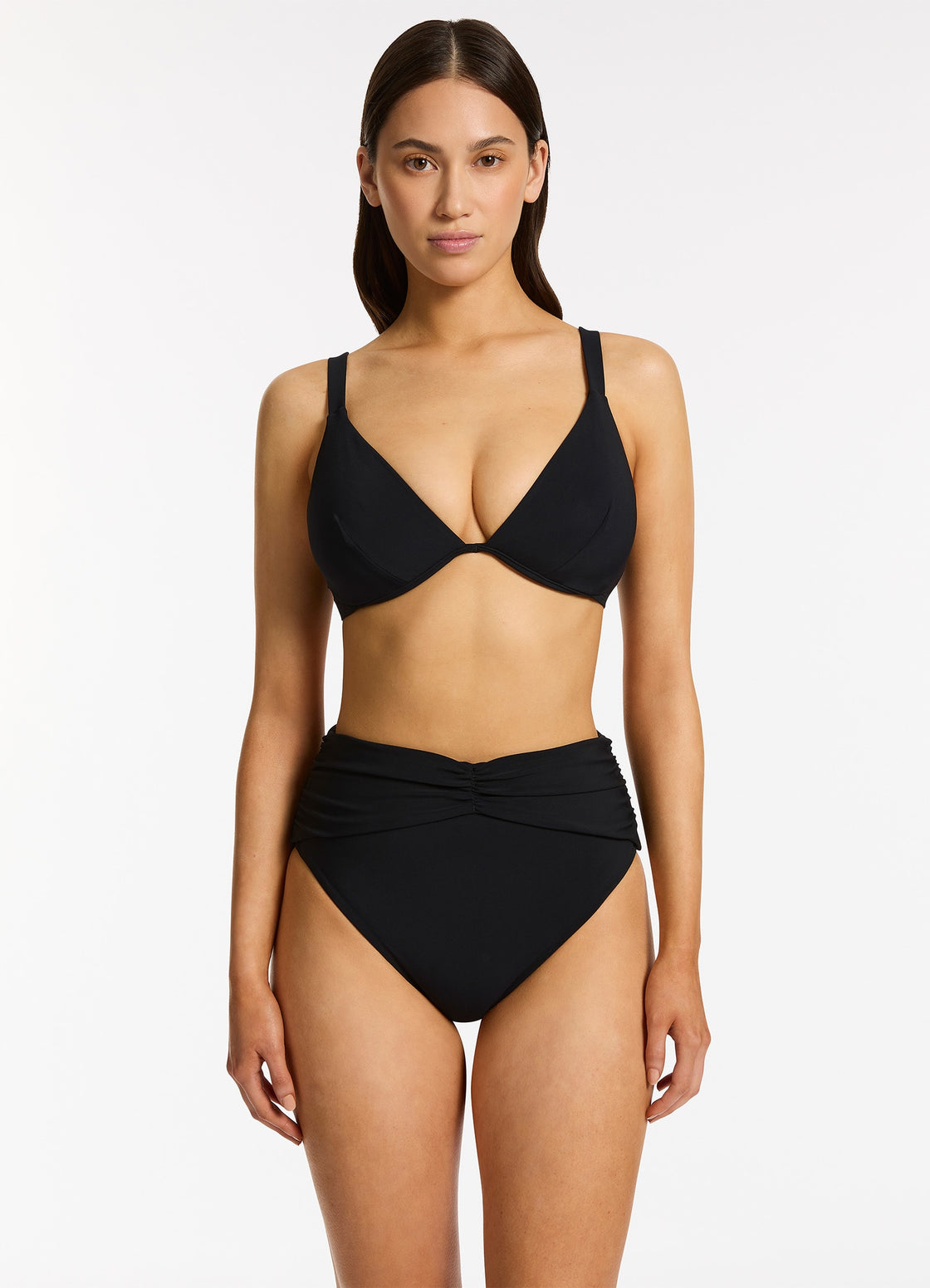 Jetset Underwire Triangle Bikini Top - Black – Seafolly US