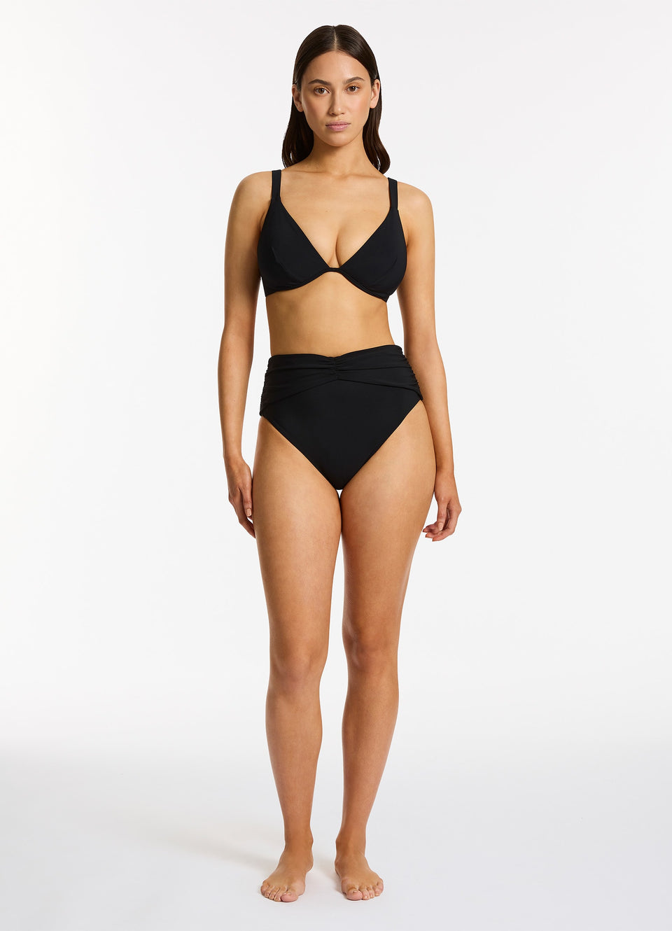 Jetset Underwire Triangle Bikini Top - Black – Seafolly US