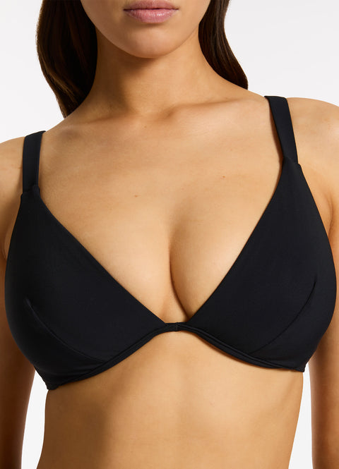 Jetset Underwire Triangle Bikini Top - Black – Seafolly US