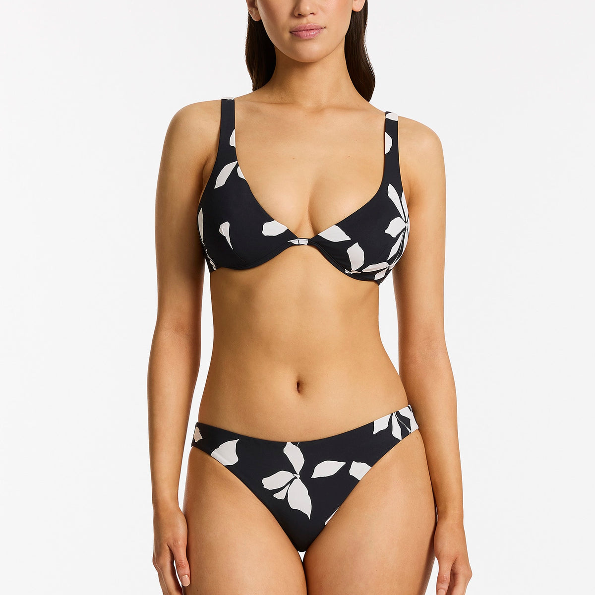Elora Bloom Underwire Triangle Bikini Top - Black – Seafolly US