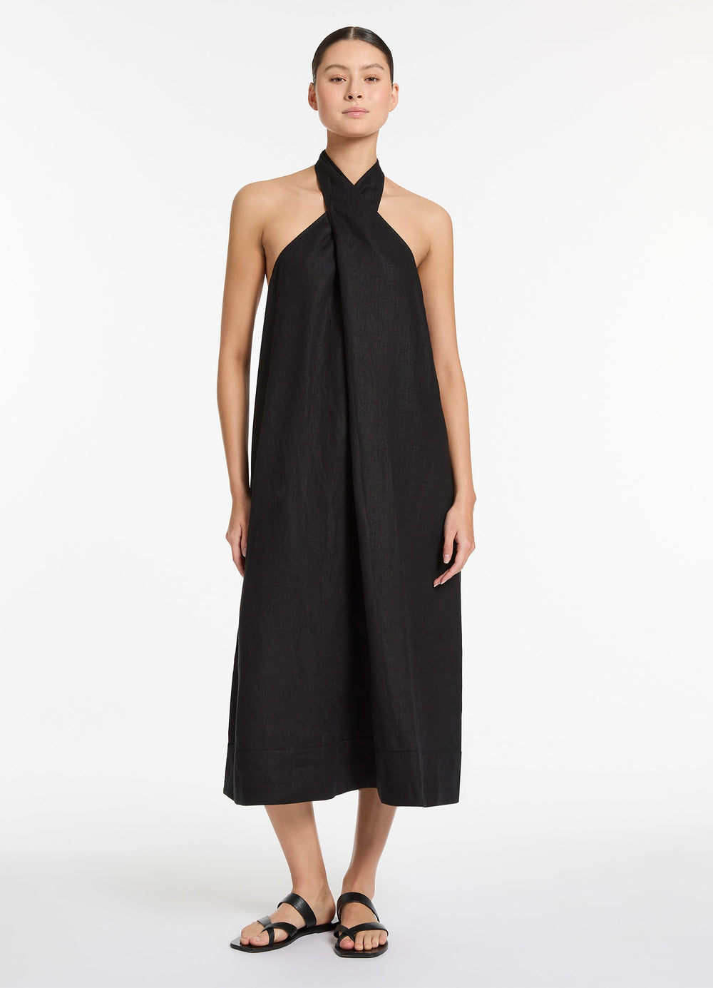 Jetset Low Back Halter Dress - Black – Seafolly US