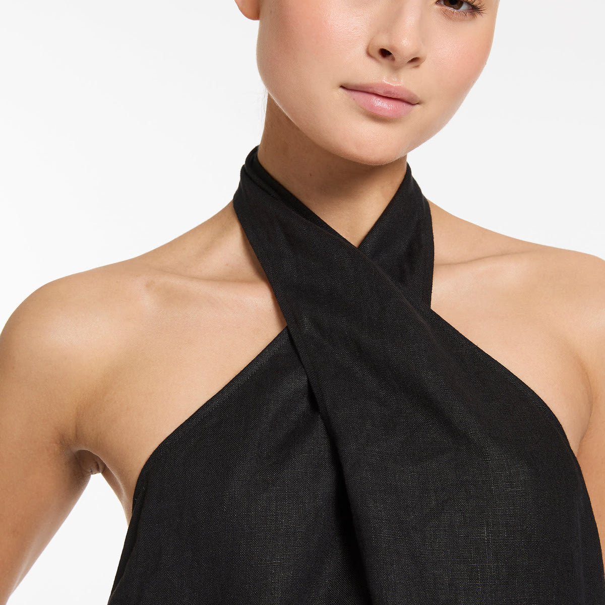 Jetset Low Back Halter Dress - Black – Seafolly US