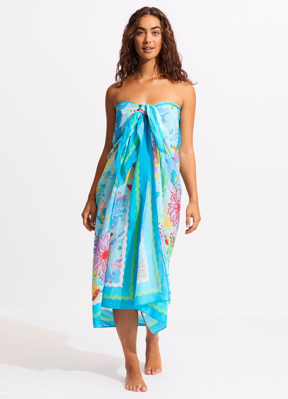 Under The Sea Sarong - Blue Mist – Seafolly US