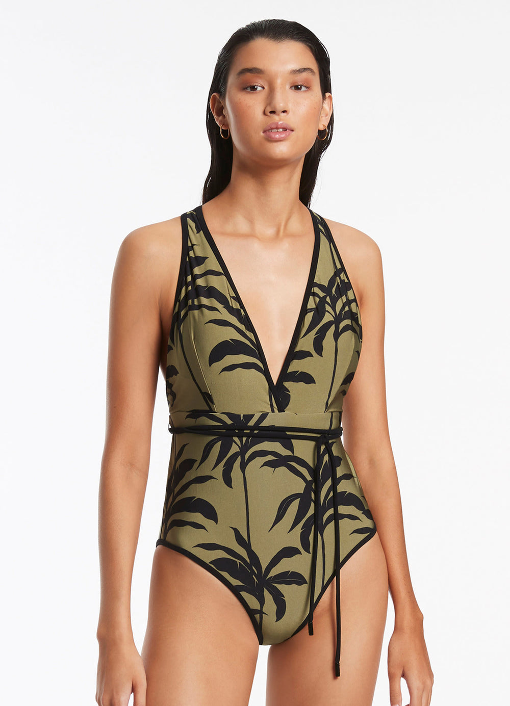 Palme Plunge One Piece - Olive – Seafolly US